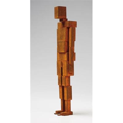 China Industrial Rusted Steel Human Silhouette Sculpture Geometric Outdoor Art Statue For Landscape / Architectural Projects for sale