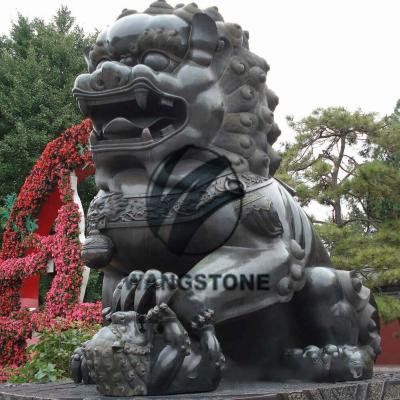 China Classic Decorative Chinese Lion Statue Bronze Foo Dog Animal Sculpture Ornaments for sale