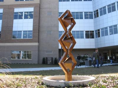 Cina Fontana da giardino all'aperto con decorazione arrugginita, scultura in acciaio Corten in vendita