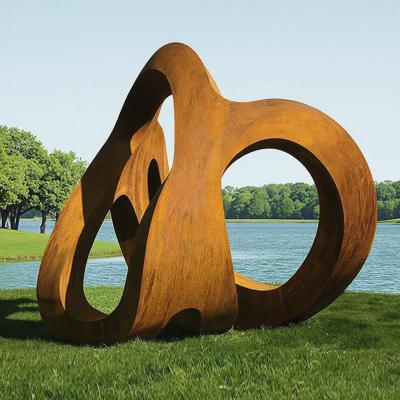 China Custom Weathering Steel Outdoor Abstract Sculpture for Landscape from Professional Sculpture Factory for sale