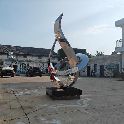China Stainless Steel Sculpture Factory | Custom Mirror Ribbon Art Manufacturer for Miami & Global Projects for sale