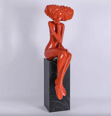 China New Design Custom Decorative  Fiber Glass Sculpture Metal Life Size Art Sculpture Manufacturer/Factory for sale