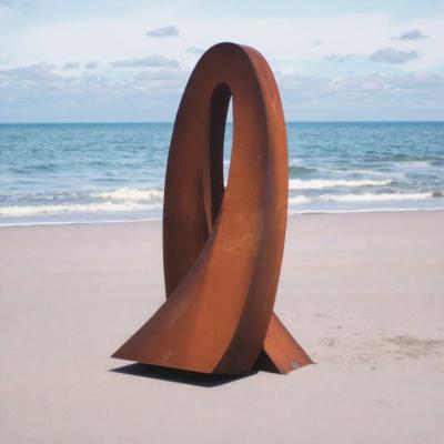 China Custom Corten Steel Rusty Landscape Sculpture for Outdoor Decor for sale