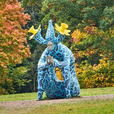China Large Outdoor Botanical Sculpture - Fiberglass Nature-Themed Art Installation for Gardens for sale