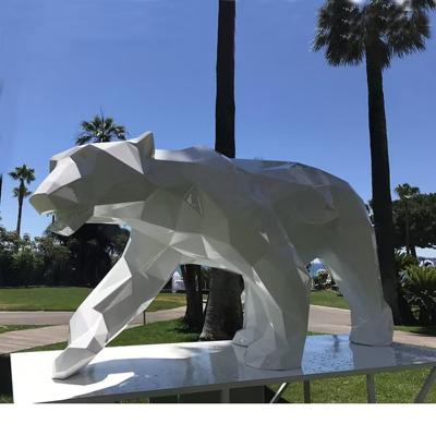 China Luminous White Bear Sculpture - Premium Fiberglass Outdoor Art Statue for sale