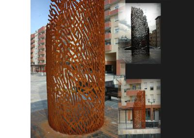China Metal Laser Cut Corten Steel Sculpture , Rusted Metal Garden Sculptures for sale