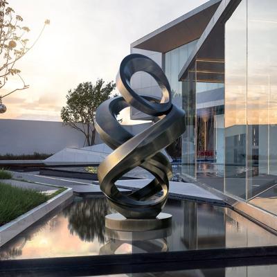 China SERENITY Mirror | Contemporary Abstract Stainless Steel Sculpture for Outdoor Garden for sale