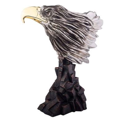 China Metal Art Animal Eagle Bronze and Stainless Steel Sculpture for sale