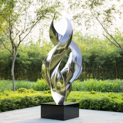 China Custom Modern Public Decoration Stainless Steel Spiral Sculpture for sale