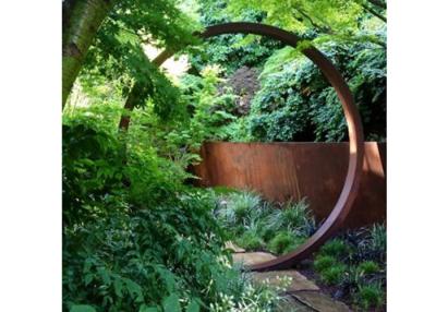 China Garden Decoration Metal Art Sculpture Corten Steel Rings Sculpture 200cm Dia for sale