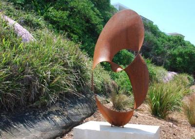 China Art Decoration Corten Steel Garden Sculpture Durable Rusty Craft for sale
