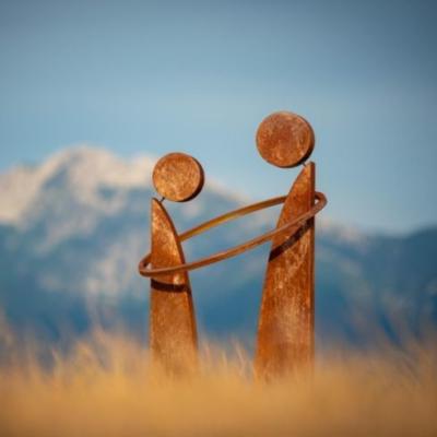 China Corten Steel Sculpture Abstract Art for Outdoor/Garden Decoration Landscaping for sale