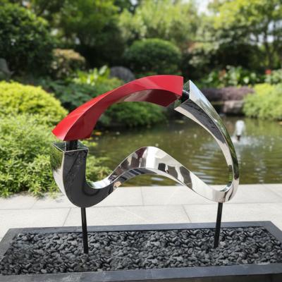 China Custom Abstract Metal Art Stainless Steel Sculpture for Modern Garden & Landscape for sale
