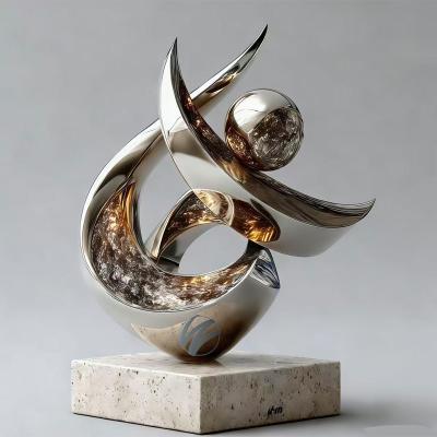China Ascension | Dual-Metal Spiral Sculpture for sale