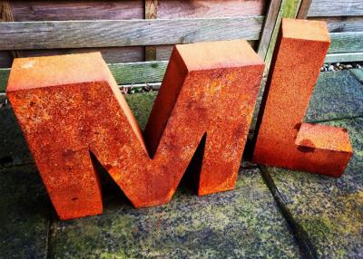 China Garden Art Metal Corten Steel Sculpture Corrosion Stability Letter Outdoor for sale