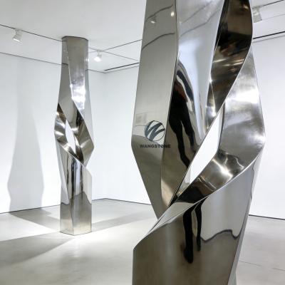 China Custom Gallery Art Decorative Metal Stainless Steel Sculpture Custom Statue Landscaping for sale