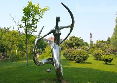 China Custom Polished Stainless Steel Sculpture , Abstract Outdoor Metal Sculpture For Garden for sale