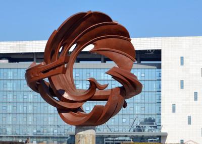 China Modern Type Outdoor Abstract Stainless Steel Dragon Sculpture Landscape Decoration for sale