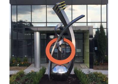 China Large Contemporary Stainless Steel Metal Sculpture For Building Entrance for sale