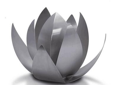 China Modern Decoration Lotus Sculpture Stainless Steel With Sandblasting Craft for sale