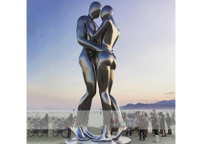 China Square Decoration Modern Stainless Steel Sculpture Metal Lover Sculptures for sale