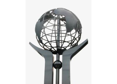 China Globe Matt Finish Modern Stainless Steel Sculpture Art Design For Square Decor for sale