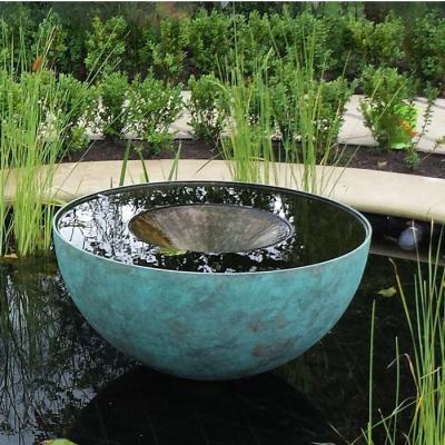 China Chalice Water Outdoor Fountains Stainless Steel Sculpture For Garden Decoration for sale