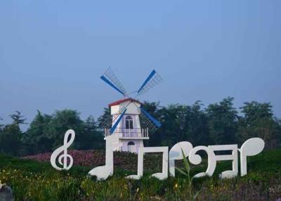 China Modern White Painted Stainless Steel Outdoor Sculpture Of Musial Note for sale