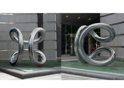 China Large Polished Twist Stainless Steel Entrance Sculpture for Urban Landscape for sale