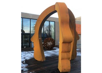 China Large Public Decorative Corten Steel Face Sculpture for Outdoor for sale