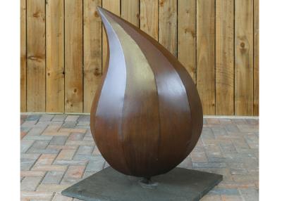 China Modern Corten Steel Decorative Water Drop Sculpture Custom Size for sale