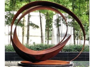 China Attractive Modern Rusty Corten Steel Garden Pond Statues for sale