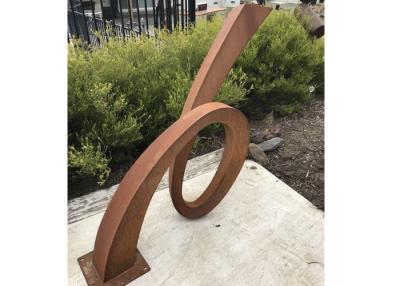 China Modern Outdoor Rusty Corten Steel Sculpture For Garden for sale