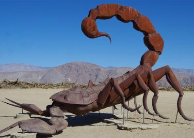 China Outdoor Landscape Corten Steel Colossal Scorpion Sculpture for sale