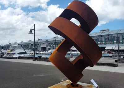 China Large Rusty Abstract Corten Steel Sculpture For Garden for sale