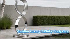 Custom Mirror Polished Stainless Steel Infinity Loop Sculpture