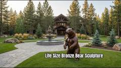 Custom Metal Casting Life Size Bronze Bear Sculpture