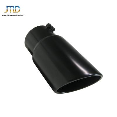 China Black Finish 4 Inlet 12 Length 5 Outside Diameter Dual Wall Angled Exhaust Tip for sale