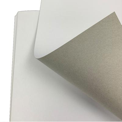 China Recycled pulp paper one side coated duplex board with grey back for sale
