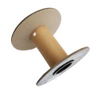 China Customized Flat Cardboard Spools Empty Kraft Paper Cable Spool For Winding for sale