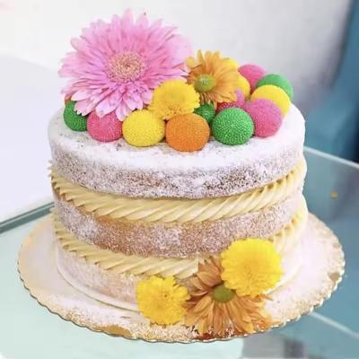 China Goud cake board 12 inch food grade rond cake tray voor cake verpakking Te koop