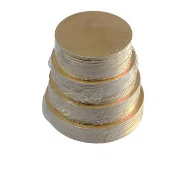Cina Tavole di torta in cartone di alluminio d'oro e argento circoli a tamburo usa e getta 6 mm 12 mm in vendita