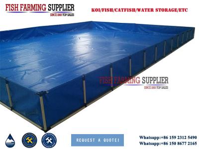 China Renewable Energy Projects PVC Portable PVC Plastic Fish Tank 0.5m3-50m3 for sale