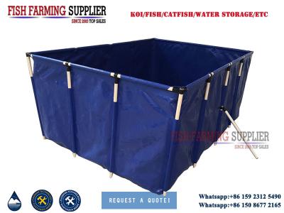 China Collapsible Round or Rectangular Fish Breeding Tanks for Aquaculture Fish Farming System for sale