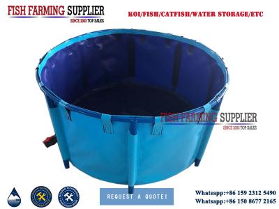 China 2m3-100m3 Collapsible Round Plastic Fish Farming Tank for Sale for sale