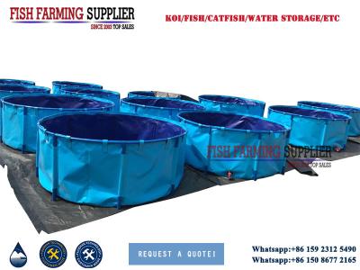 China Hot Sale Foldable Circular PVC Plastic Fish Farm Tank Aquaculture Tank Water Tank for sale