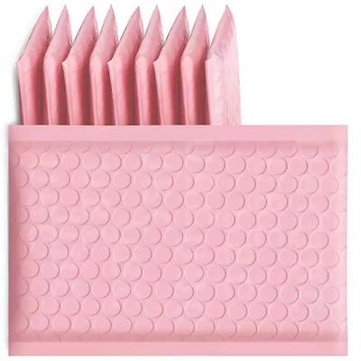 China Copperplate Printing Poly Bubble Mailers Pink Bubble Envelopes For Accesories Shipping for sale
