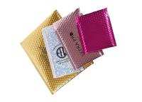 China Custom 200 Microns Self Adhesive Colored Metallic Bubble Mailers for sale