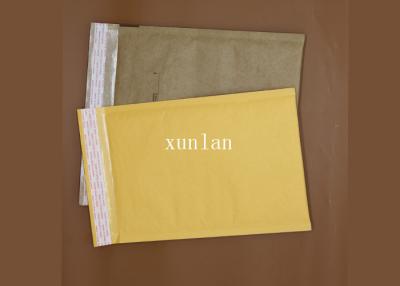 China Brown / Yellow Kraft Paper Bubble Mailers Cushioned For Mailing IC Card for sale