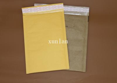 China Brown / Yellow Kraft Paper Bubble Mailers Cushioned For Mailing IC Card for sale